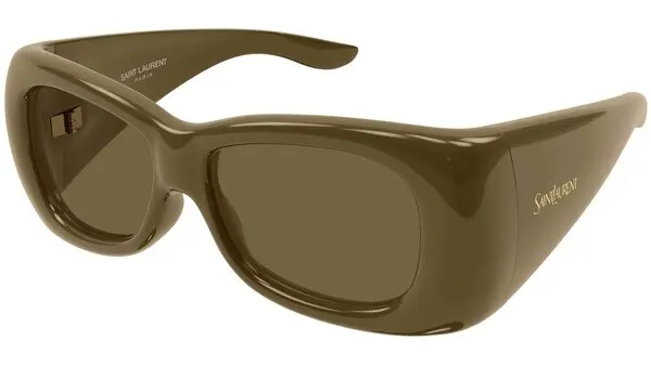 Saint Laurent Rectangle Frame Sunglasses - Green