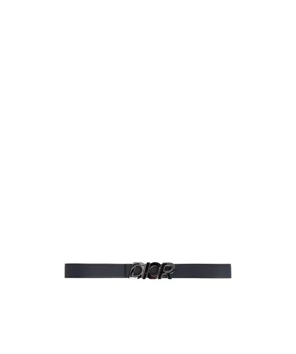 Dior Logo Plaque Belt - Black