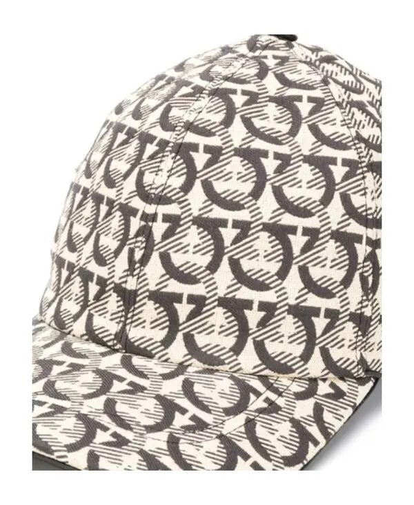 FERRAGAMO Gancini Jacquard Baseball Cap