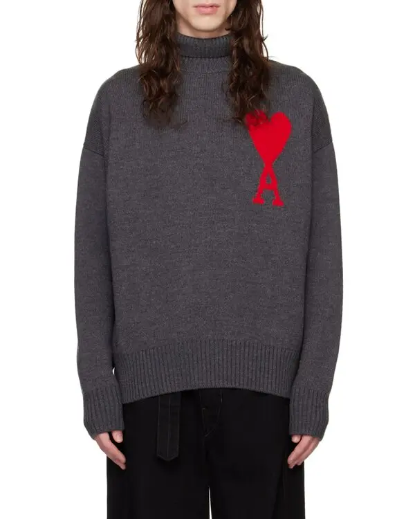Ami De Coeur Roll Neck Knitted Jumper - Black