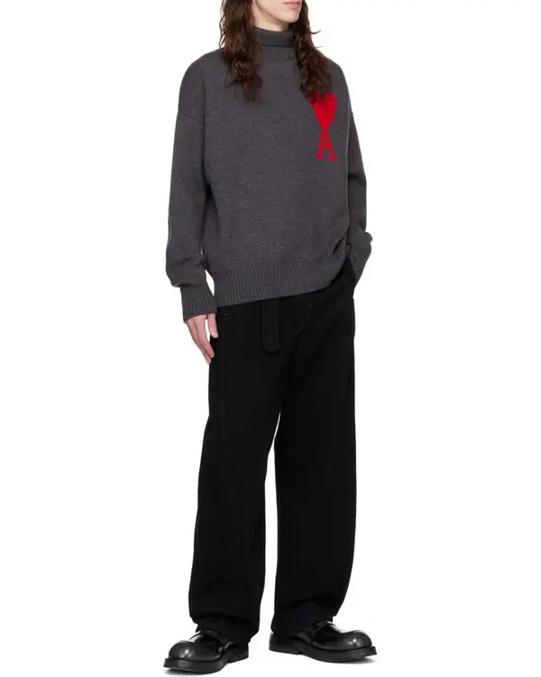 Ami De Coeur Roll Neck Knitted Jumper - Black