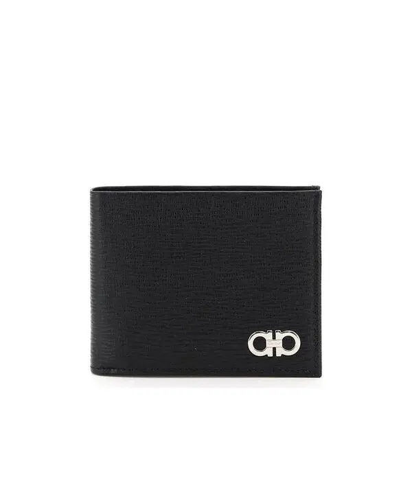 FERRAGAMO Gancini Bi-fold Wallet - Black