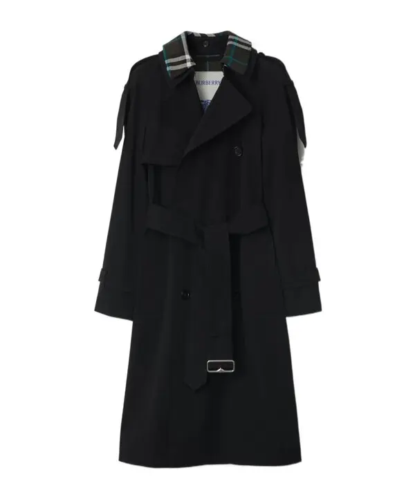Burberry Double Breasted Belted Trench Coat - Black