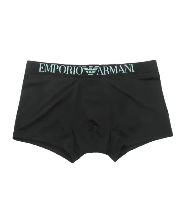 Emporio Armani Letter Printed Boxer Briefs - Black