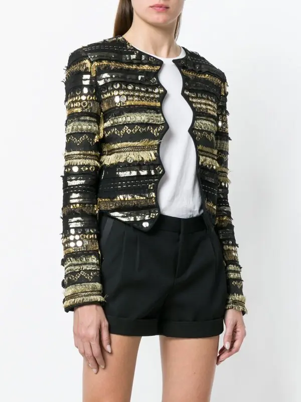 Saint Laurent Embroidered Fitted Jacket