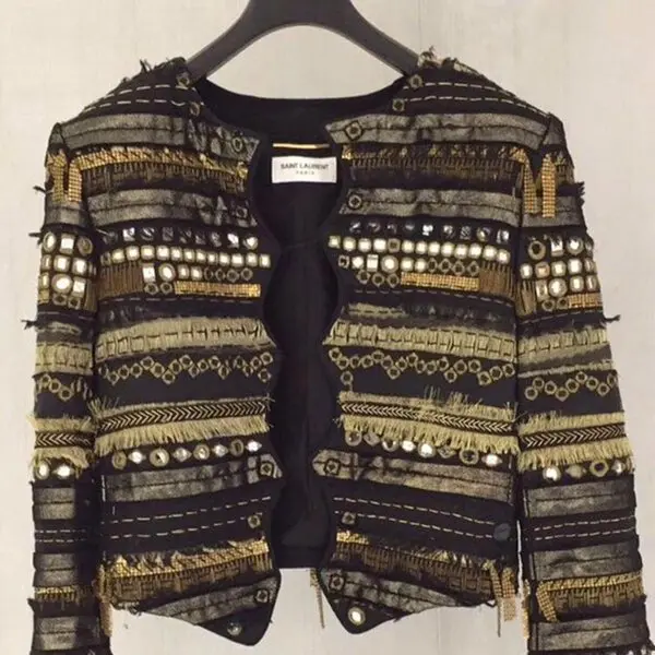 Saint Laurent Embroidered Fitted Jacket