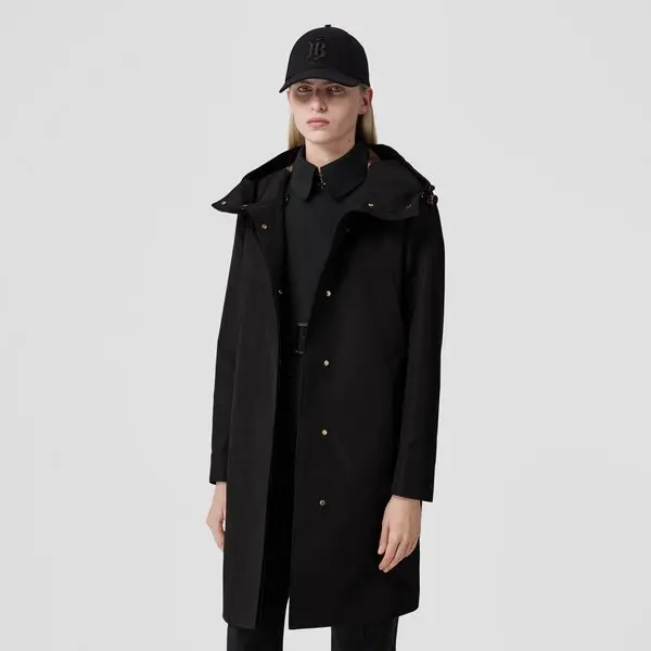 Burberry Single-breasted Hooded Coat