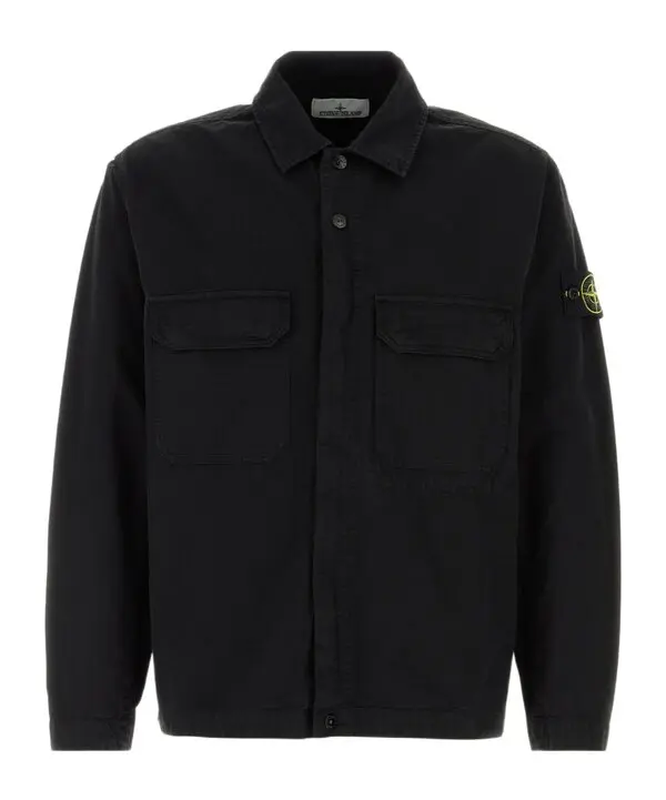 Stone Island Collared Long-sleeve Shirt