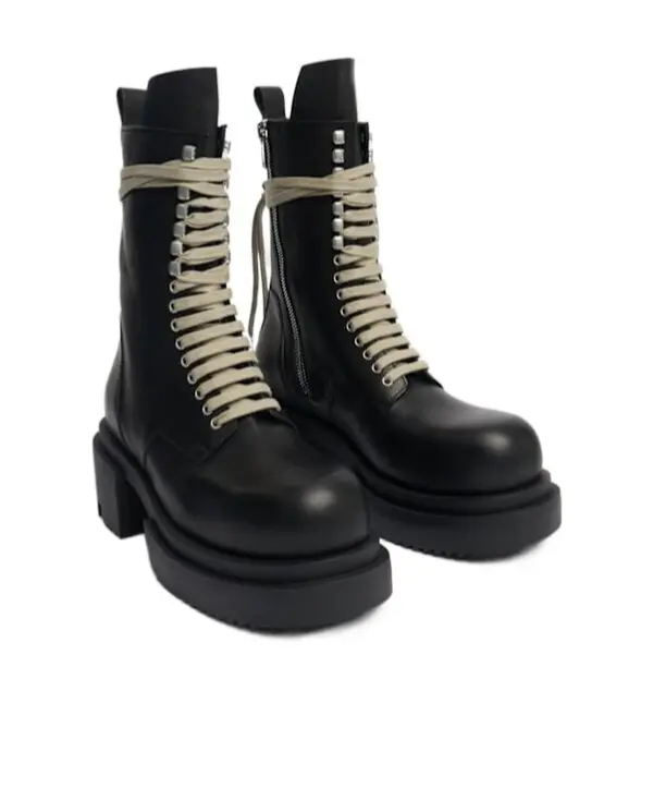 Rick Owens Lace-up Leather Boots