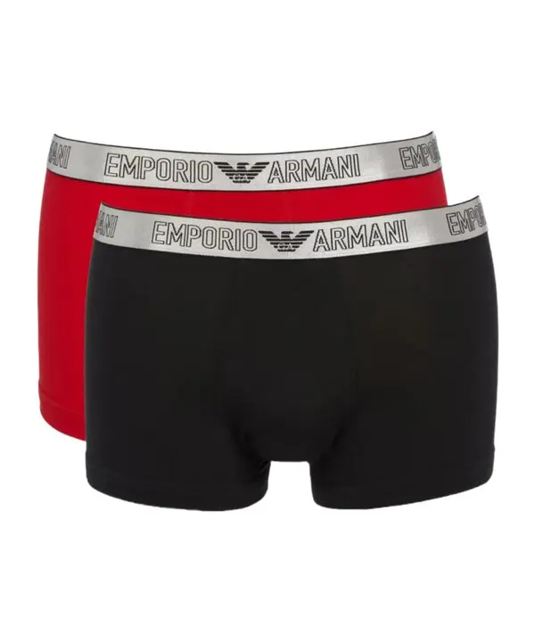 Emporio Armani Elastic Waist Underwear Two-piece Set - Black/red