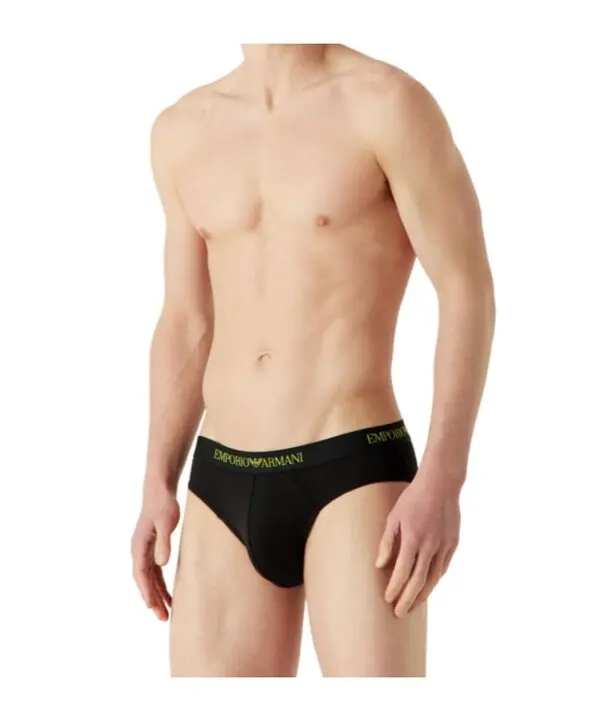 Emporio Armani Elastic Waist Briefs Pants 3-piece Set