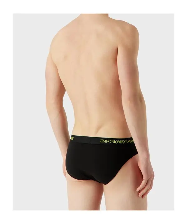 Emporio Armani Elastic Waist Briefs Pants 3-piece Set