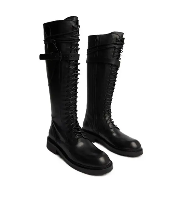 ANN DEMEULEMEESTER Santiago Lace-up Knee-high Boots