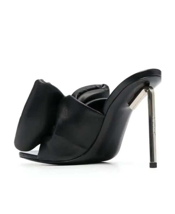 Off-White Bow Embellished High Heel Sandals - Black