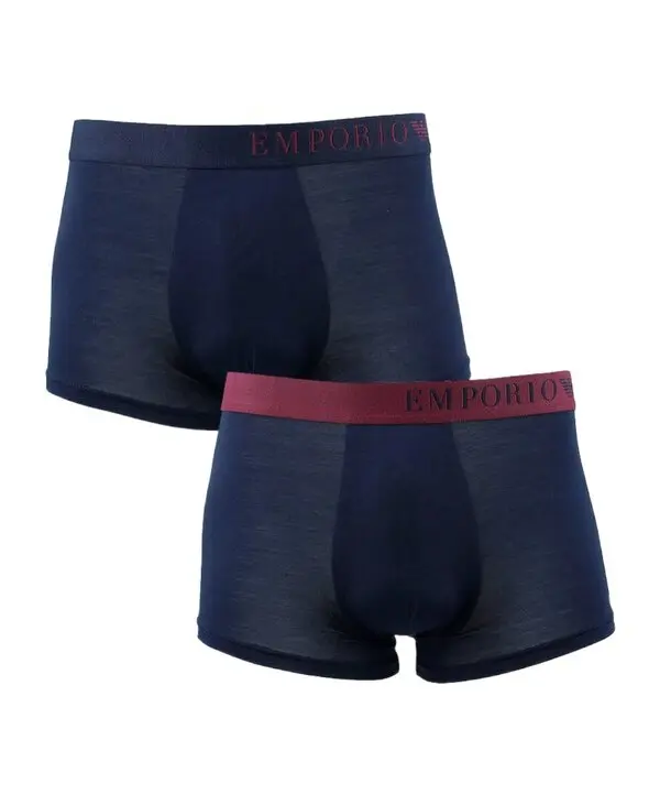 Emporio Armani Elastic Waist Underwear Two-piece - Navy Blue