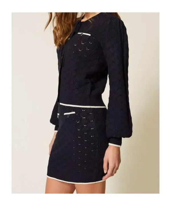 TWINSET Button-detail Knit Skirt