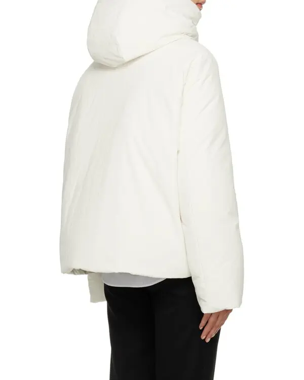 JIL SANDER Logo Hooded Down Jacket - White