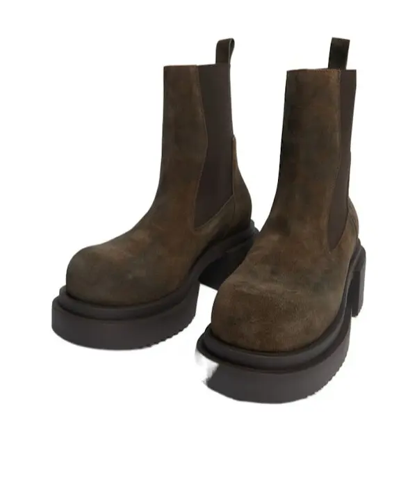 Rick Owens Beatle Bogun Suede Boots