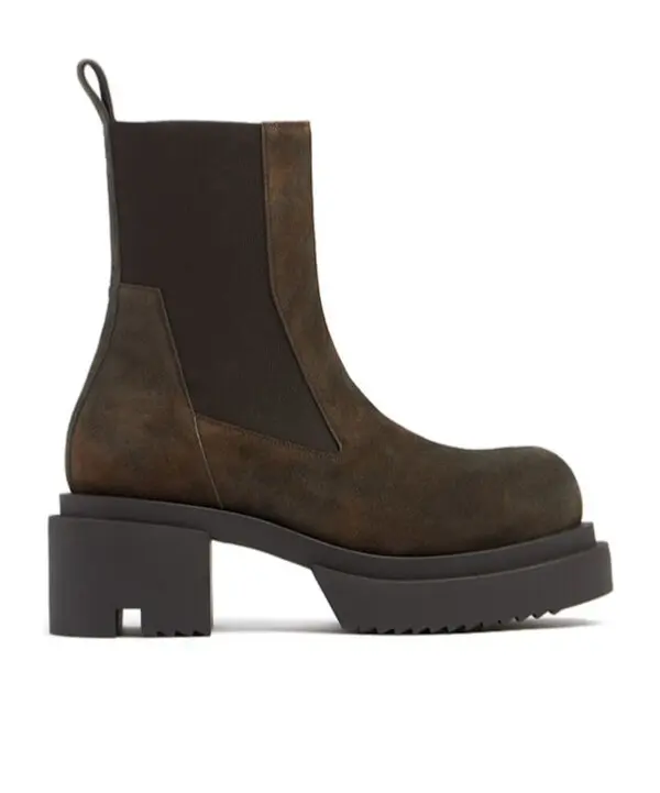Rick Owens Beatle Bogun Suede Boots