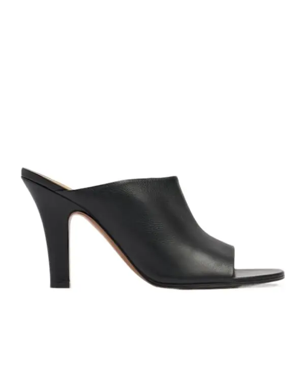 THE ROW 90mm Signum Heeled Leather Mules - Black