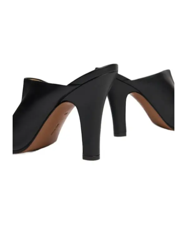 THE ROW 90mm Signum Heeled Leather Mules - Black
