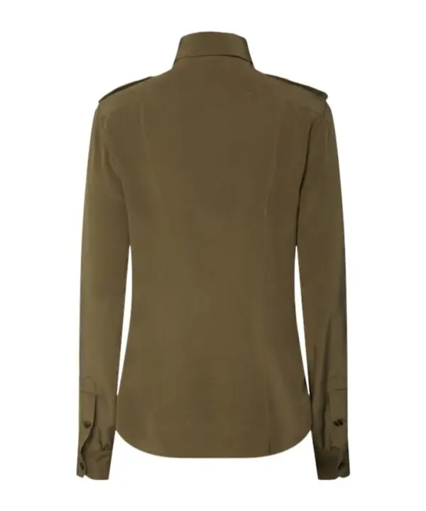 TOM FORD Silk Crepe De Chine Military Shirt