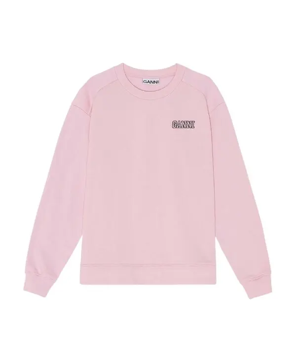 GANNI Pullover Sweatshirt With Embroidered Logo - No