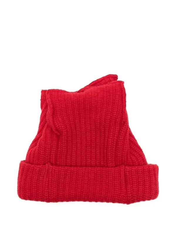 CHARLES JEFFRREY LOVERBOY Ribbed Knit Beanie Hat