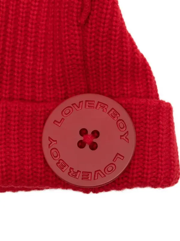 CHARLES JEFFRREY LOVERBOY Ribbed Knit Beanie Hat