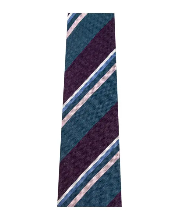 Paul Smith Diagonal Stripe Neck Tie - Blue