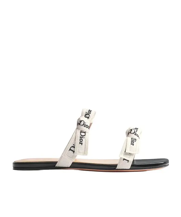 Dior J'adior Embroidered Cotton Sandals