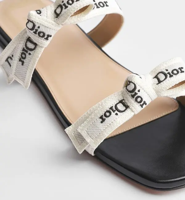 Dior J'adior Embroidered Cotton Sandals