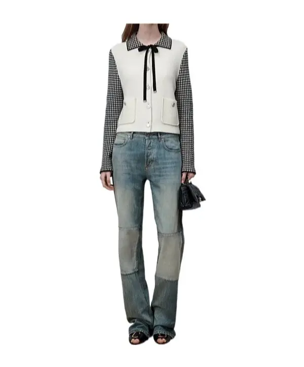 Dior Houndstooth Long Sleeve Jacket