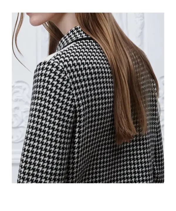 Dior Houndstooth Long Sleeve Jacket