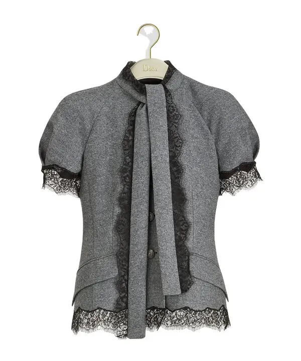 Dior Short Sleeves Jacket With Lace Details
