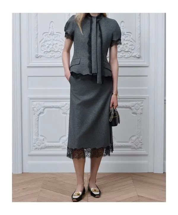 Dior Short Sleeves Jacket With Lace Details