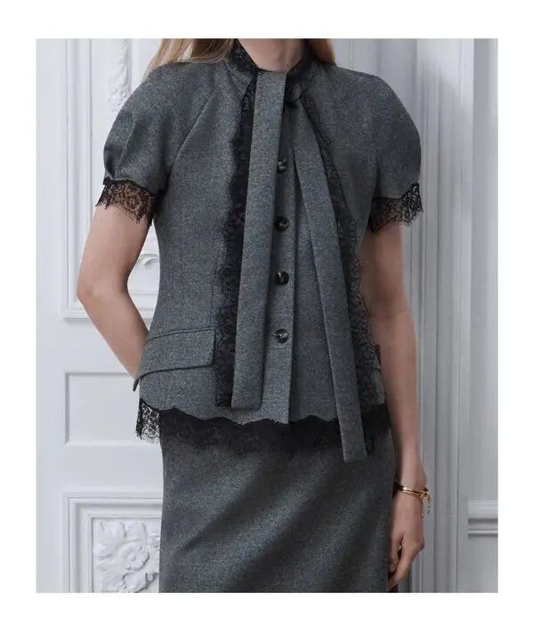 Dior Short Sleeves Jacket With Lace Details