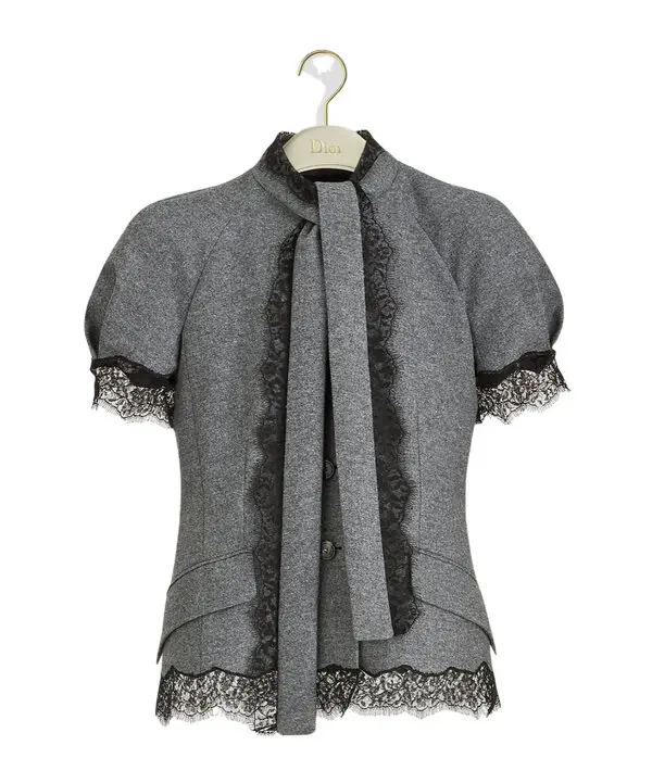 Dior Short Sleeves Jacket With Lace Details