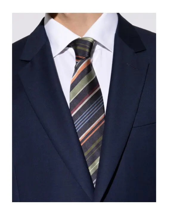 Paul Smith Diagonal Stripe Neck Tie - Black