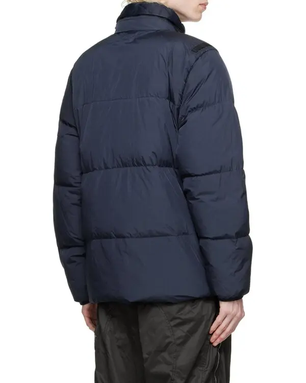 Stone Island Down Puffer Jacket With Compass Patch - Blue
