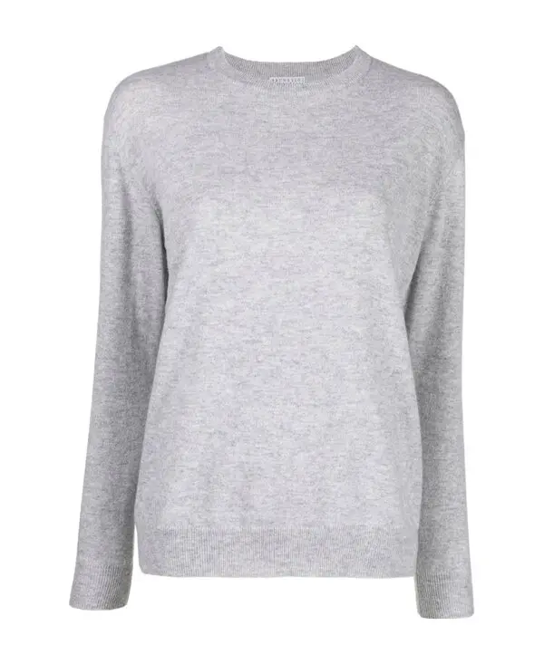Brunello Cucinelli Cashmere Crew Neck Jumper - Grey