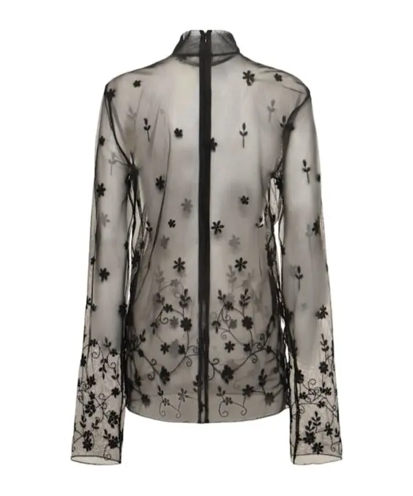 TOTEME Embroidered Tulle Shirt