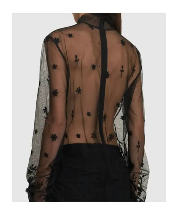 TOTEME Embroidered Tulle Shirt