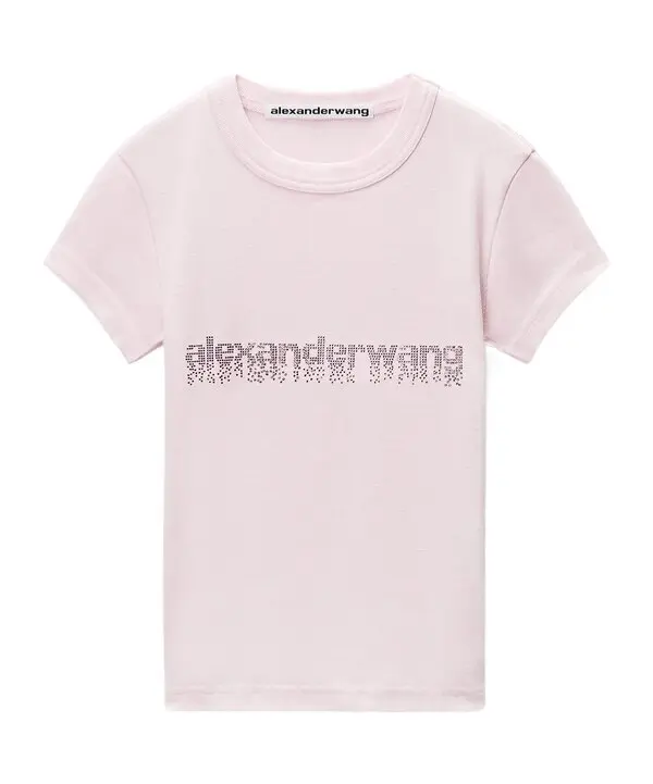 Alexander Wang Crystal Hotfix Graphic T-shirt