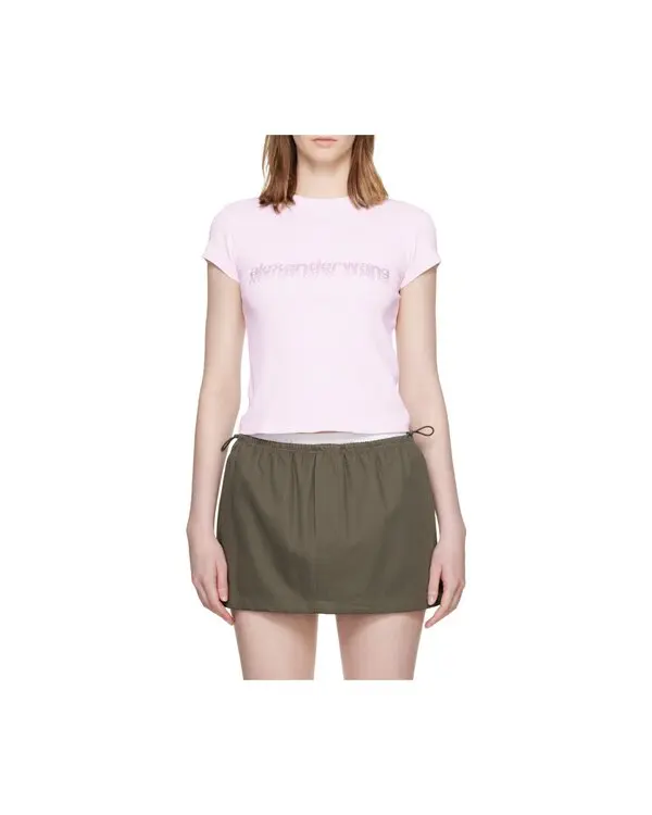 Alexander Wang Crystal Hotfix Graphic T-shirt