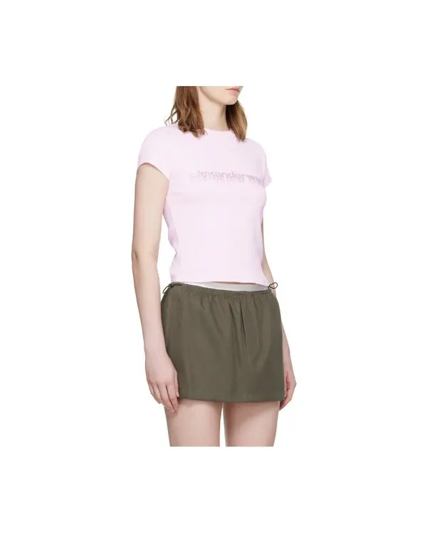 Alexander Wang Crystal Hotfix Graphic T-shirt
