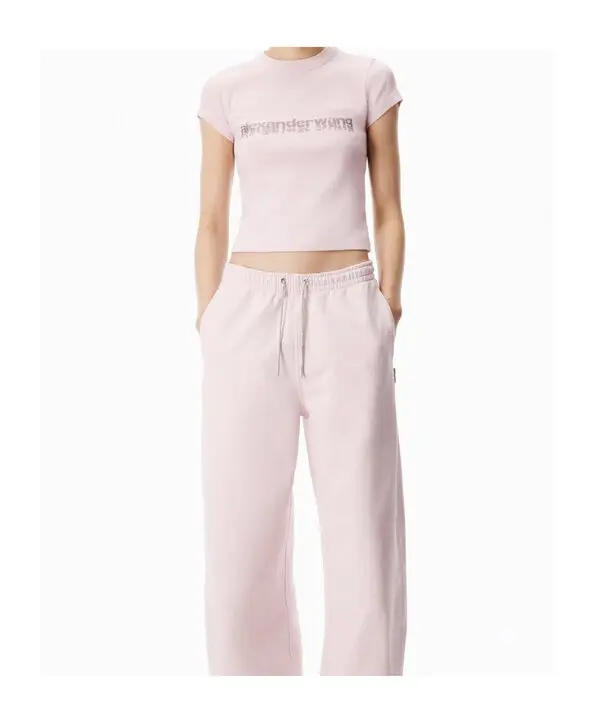 Alexander Wang Crystal Hotfix Graphic T-shirt