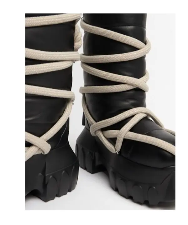 Rick Owens Lunar Mega Tractor Leather Boots