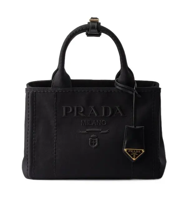 Prada Logo-embroidered Tote Bag