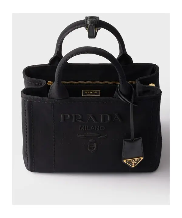 Prada Logo-embroidered Tote Bag